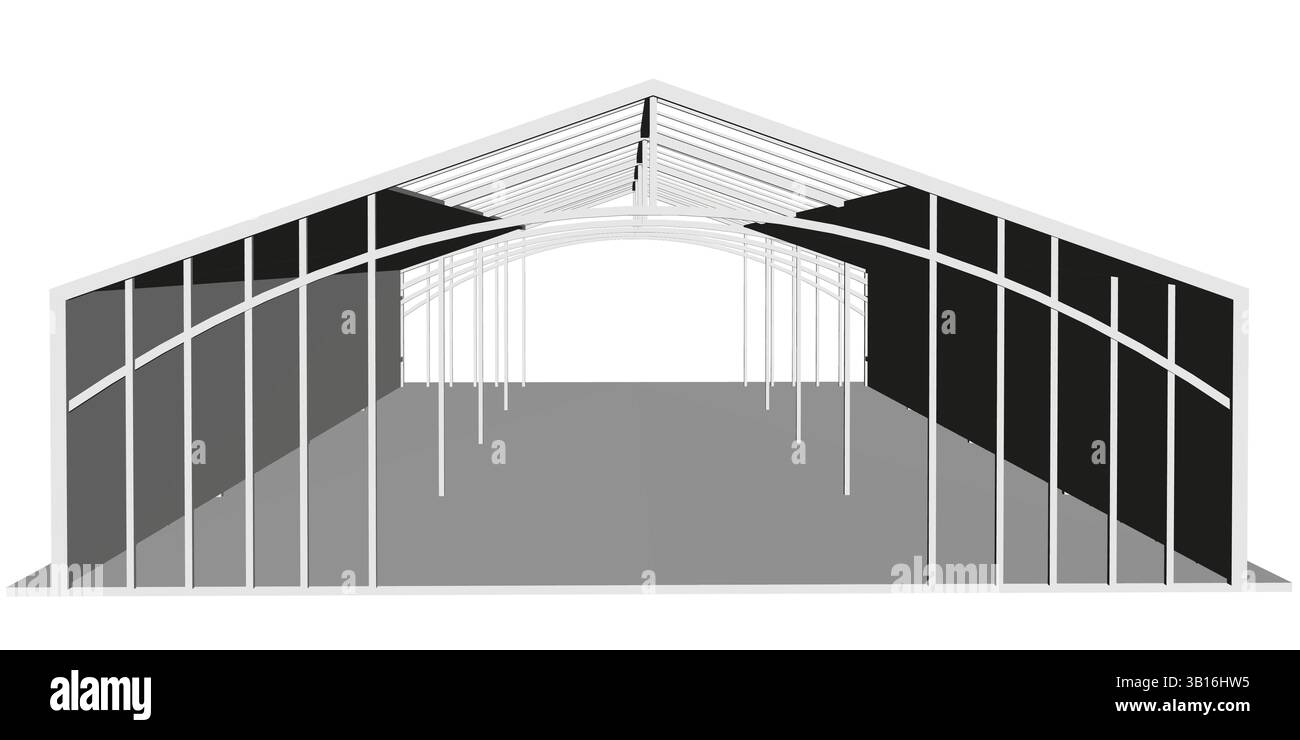 A large, empty building with a lot of windows. The building is mostly ...