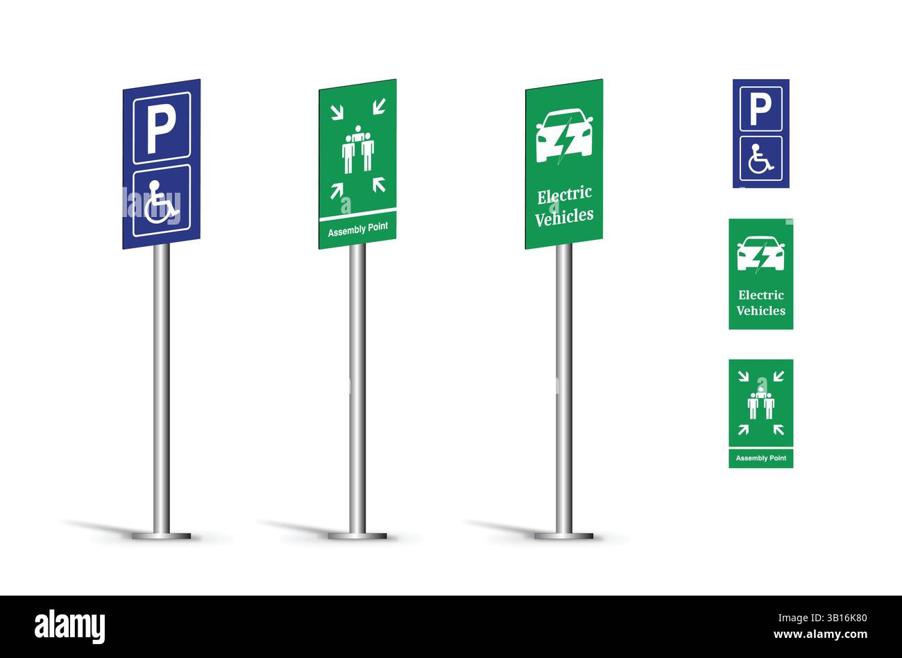 Wayfinding system signage mockup set Direction signs Exterior and interior way finding design ...