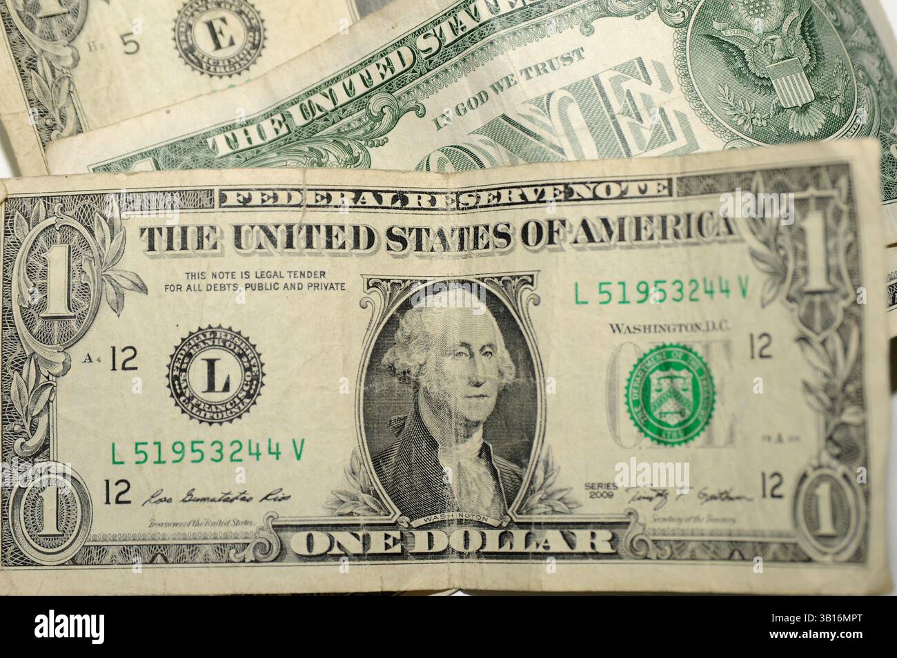 Copenhagen/ Denmark/25 APRIL2025/American dollars bills in one dollar ...