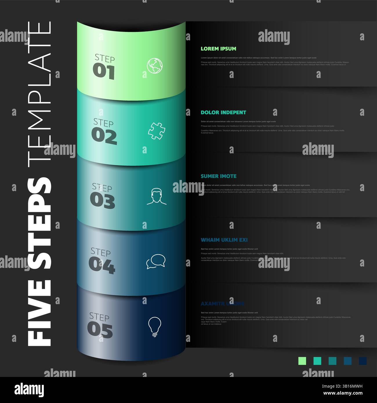 Vertical steps infographic elements Stock Vector Images - Alamy