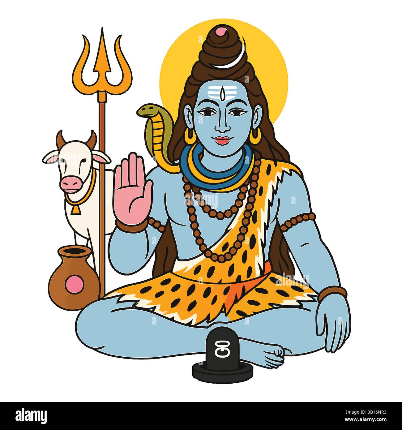 White holy shivling in Stock Vector Images - Alamy