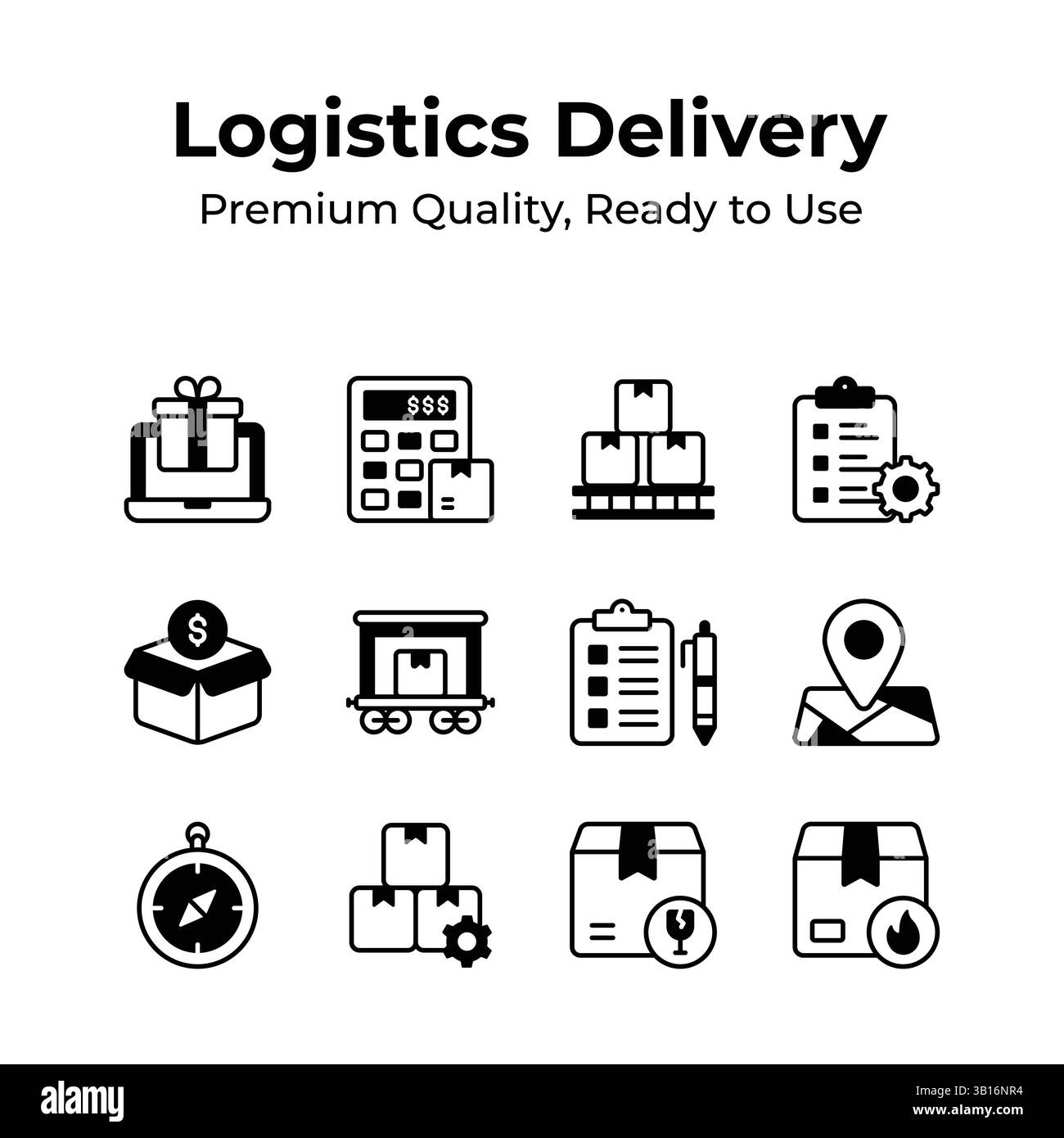 Have a look at this unique logistic and delivery icons, ready for ...