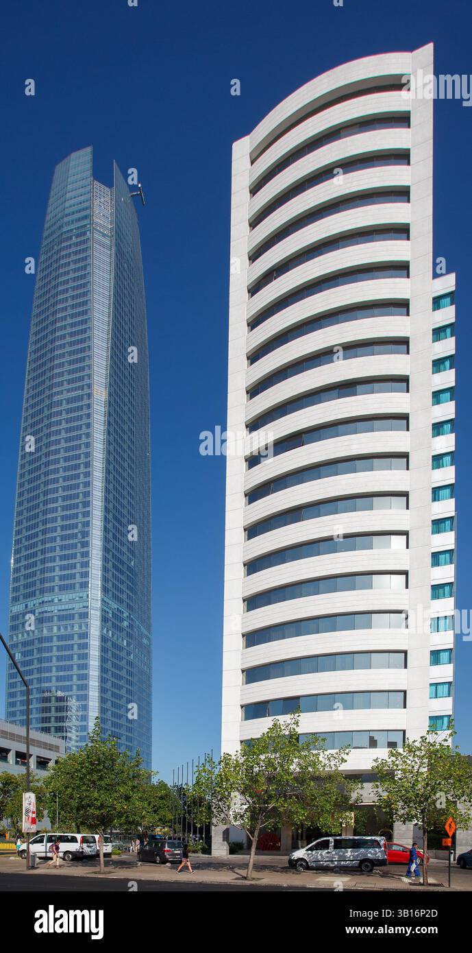 The Costanera Center and Modern office tower skyscraper building in ...