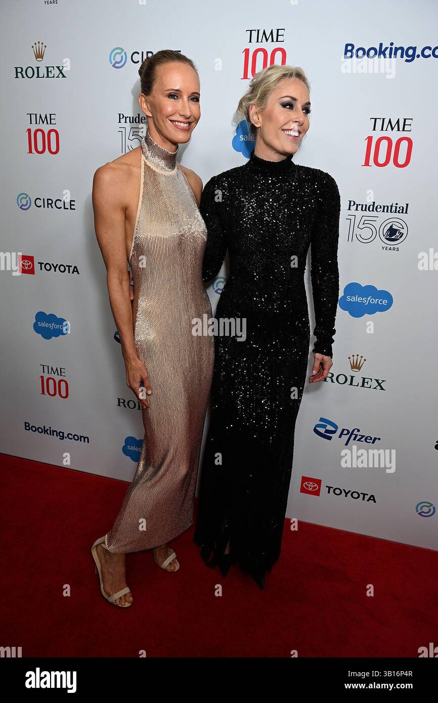 Amy Griffin And Lyndsey Vonn Attend The 2025 Time 100 Most Influential People Nyc Gala On April