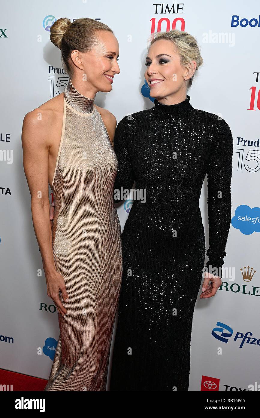 Amy Griffin And Lyndsey Vonn Attend The 2025 Time 100 Most Influential People Nyc Gala On April