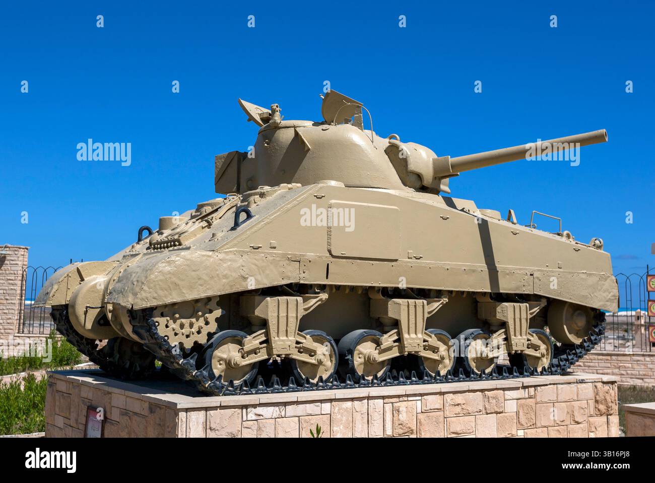 A USA General Sherman Tank on display at El Alamein War Museum in ...