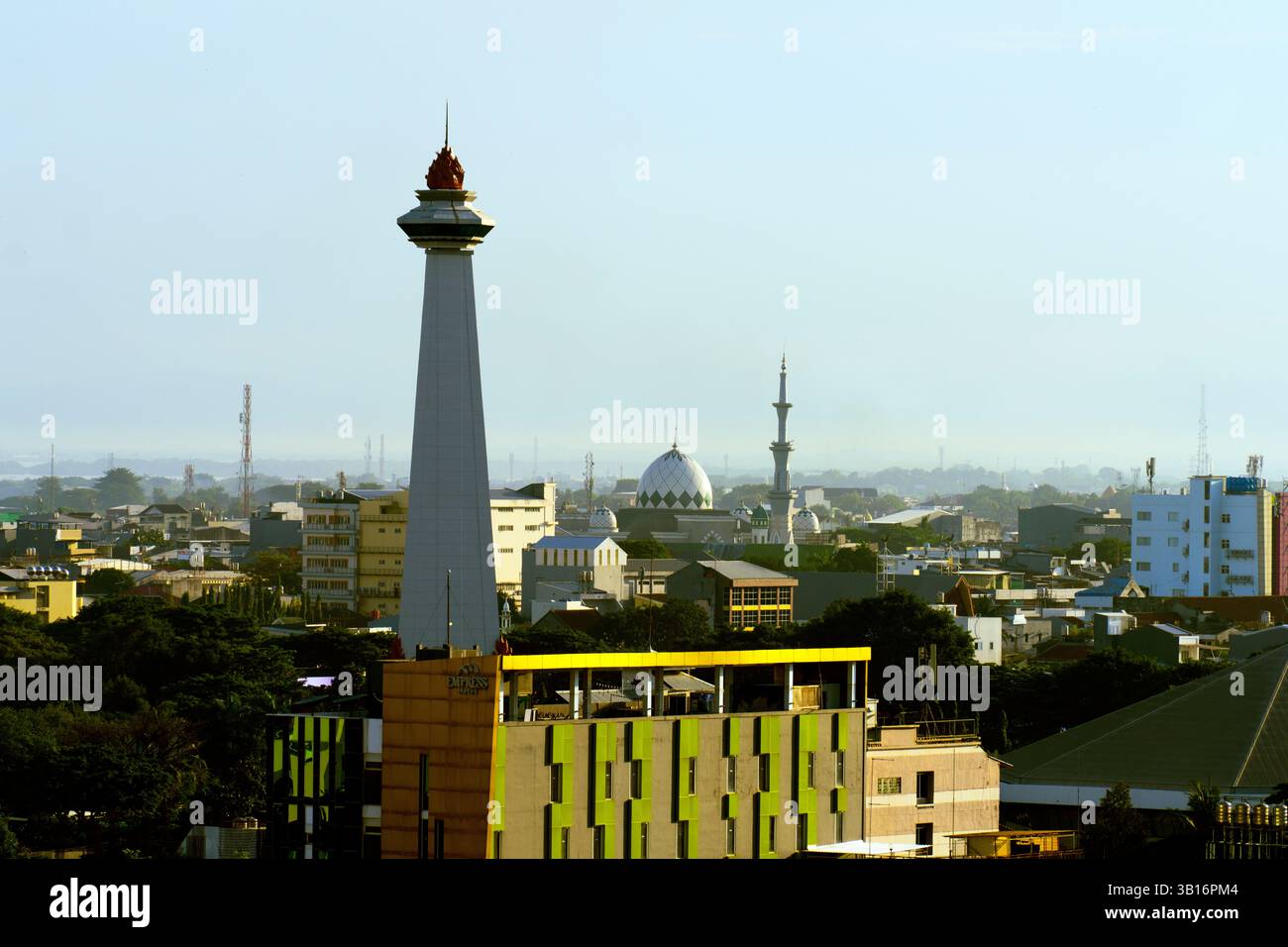 Elevated view of Makassar city, South Sulawesi, Indonesia Stock Photo ...