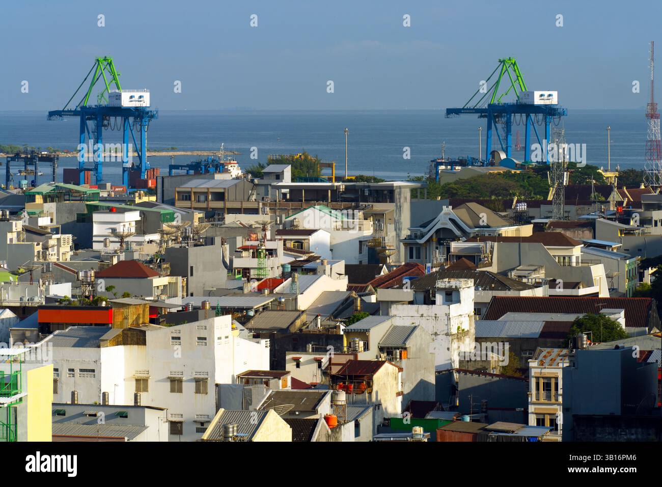 Elevated view of Makassar city, South Sulawesi, Indonesia Stock Photo ...