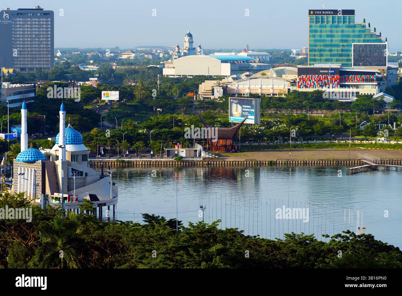 Elevated view of Makassar city, South Sulawesi, Indonesia Stock Photo ...