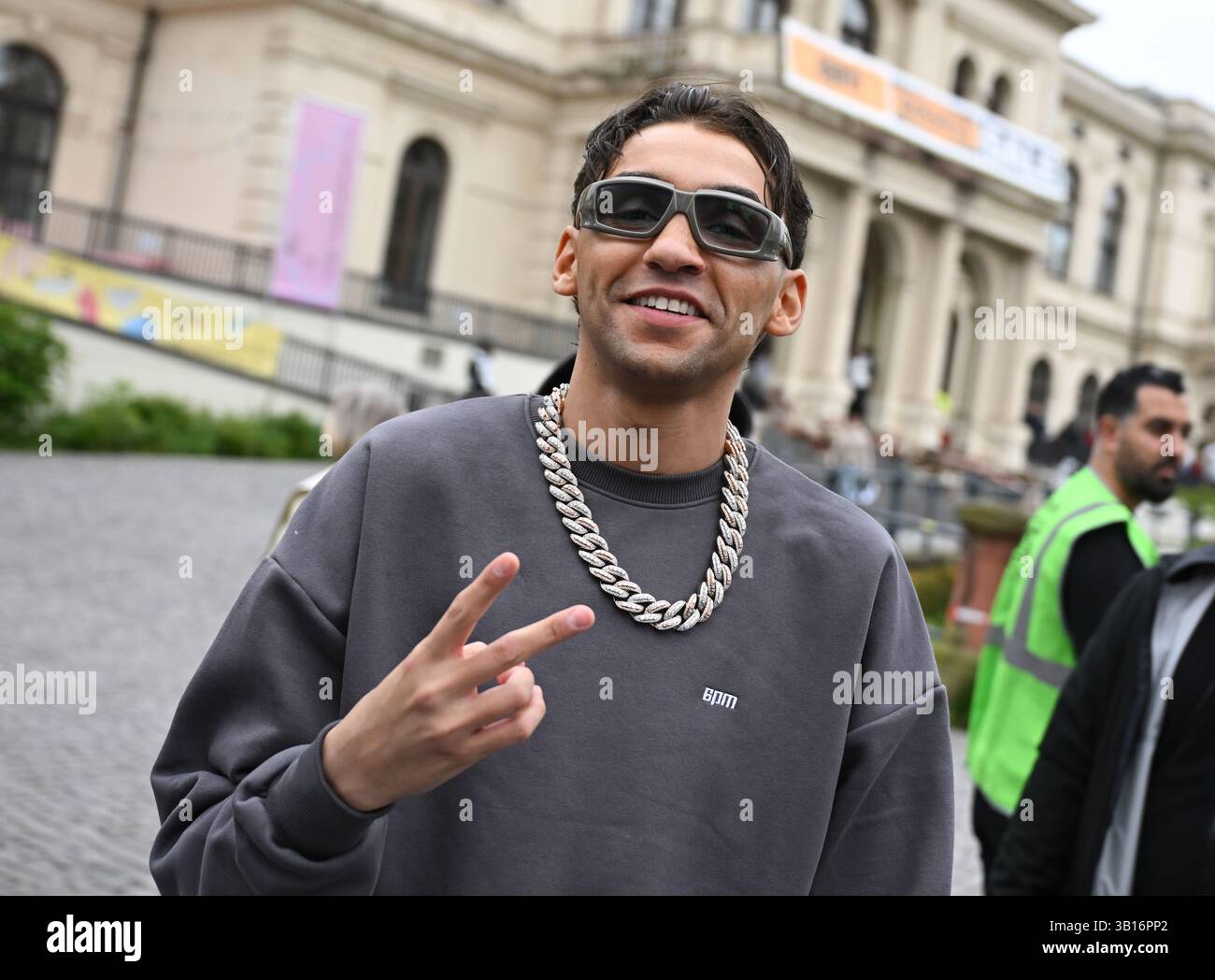 25 April 2025, Hesse, Frankfurt/M.: Instagram star Achraf Ait Bouzalim ...