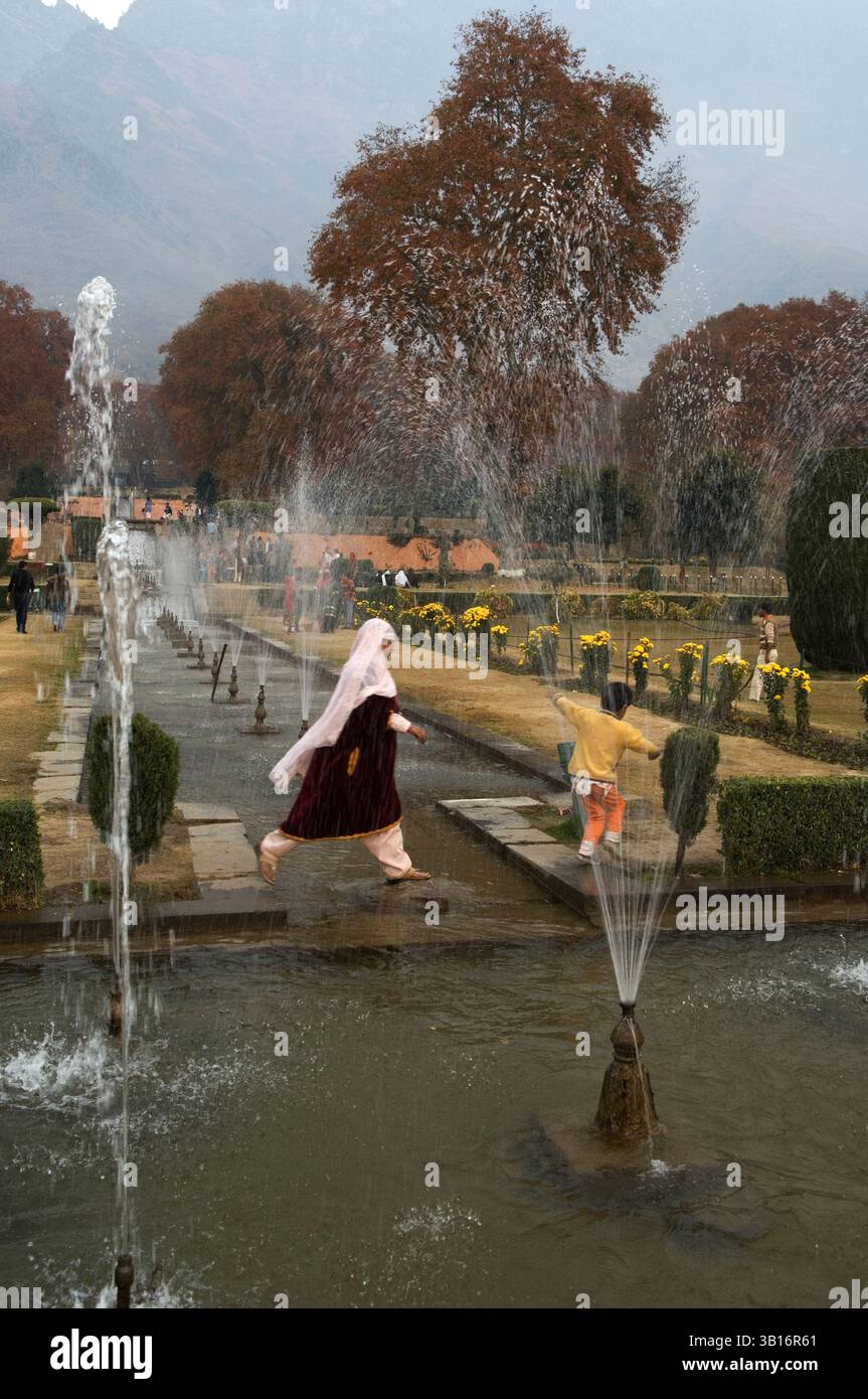 Shalimar Bagh is a Mughal garden in Srinagar, Indian Kashmir Stock ...
