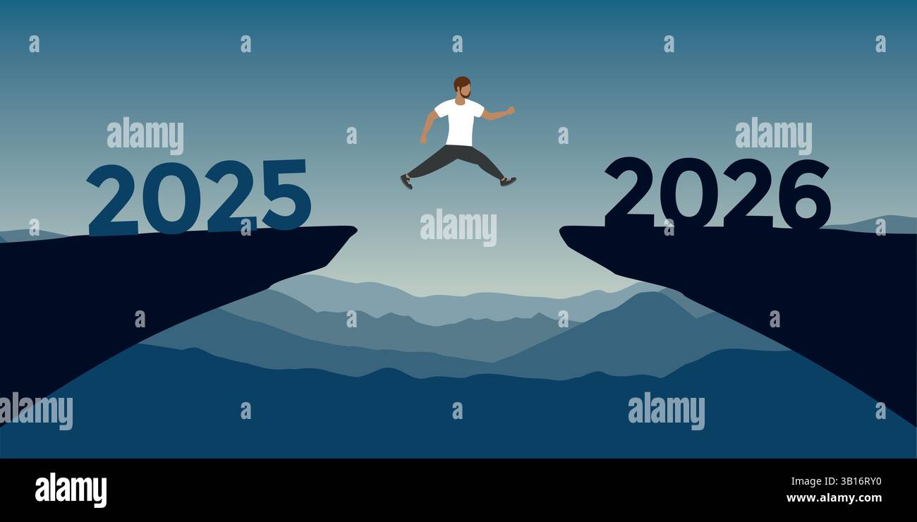 Jump from 2025 to 2026 hi-res stock photography and images - Alamy