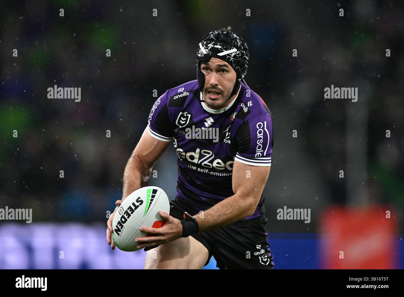 Nick Meaney of the Storm in action during the NRL Round 8 match between ...