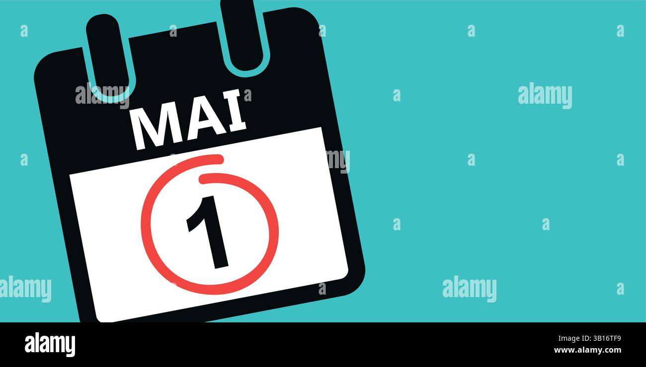 simple calendar icon 1 may labor day vector illustration Stock Vector ...