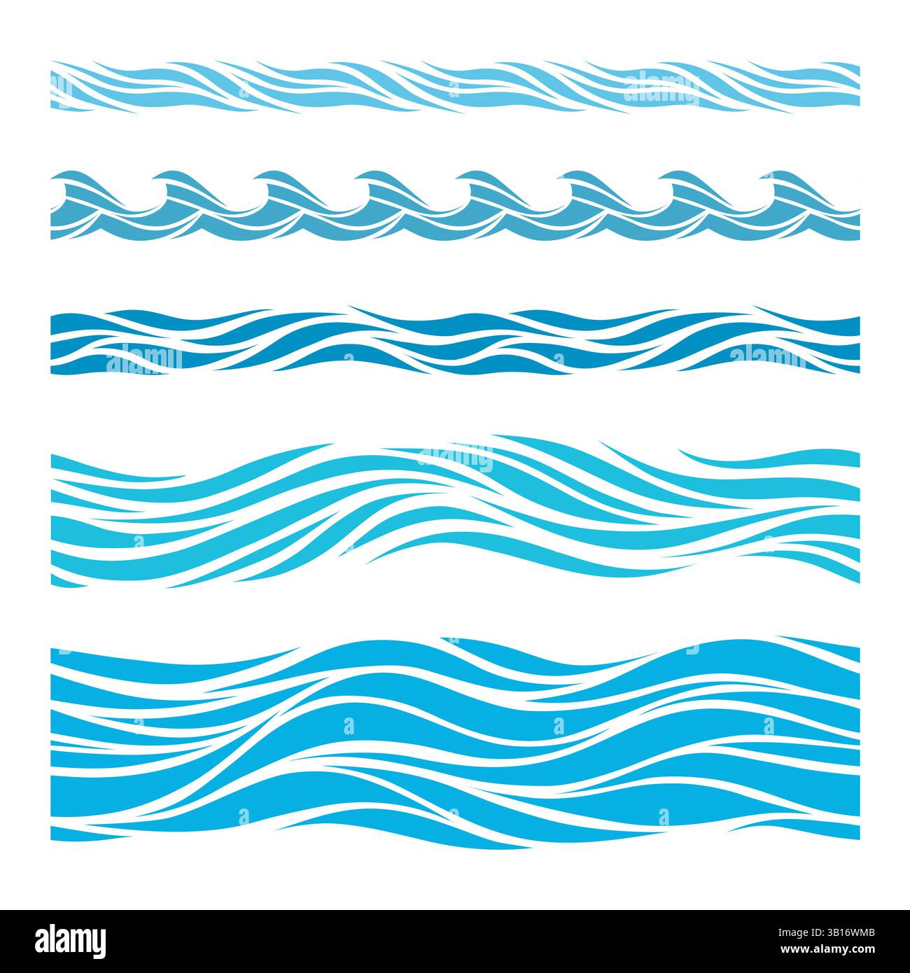 Seamless wave dividers set Stock Vector Image & Art - Alamy