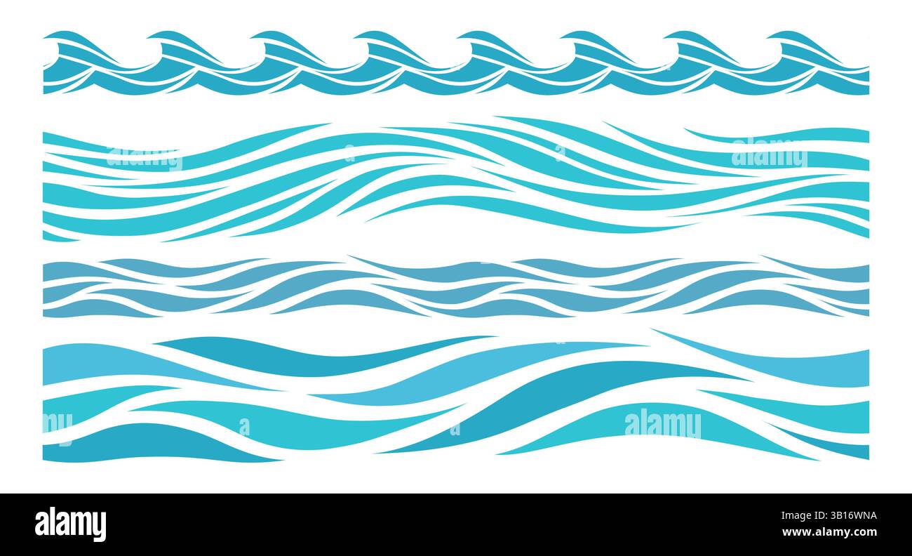 Smooth oceanic waves Stock Vector Images - Alamy