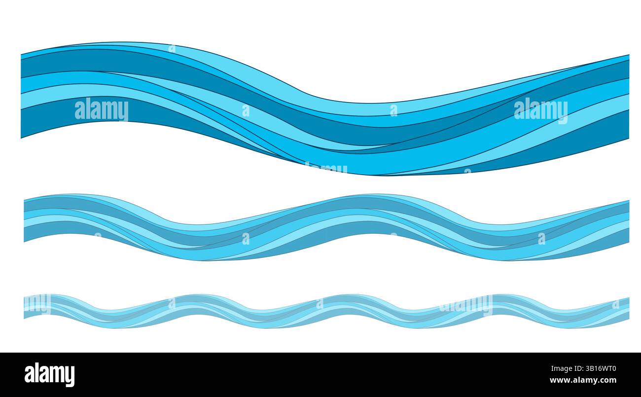 Wave repeat design Cut Out Stock Images & Pictures - Alamy