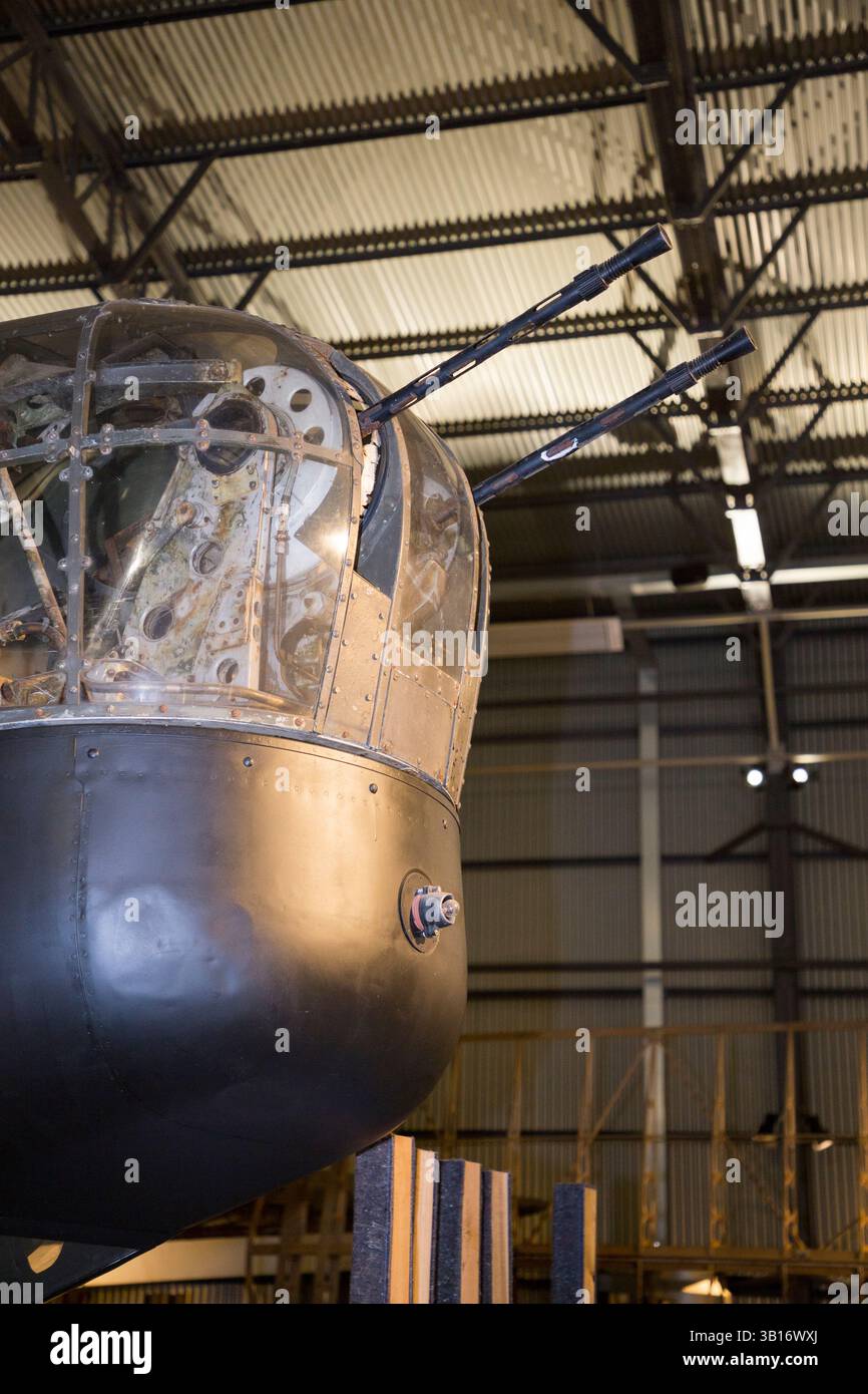 Forward nose machine gun turret on Brooklands-built Vickers Wellington ...
