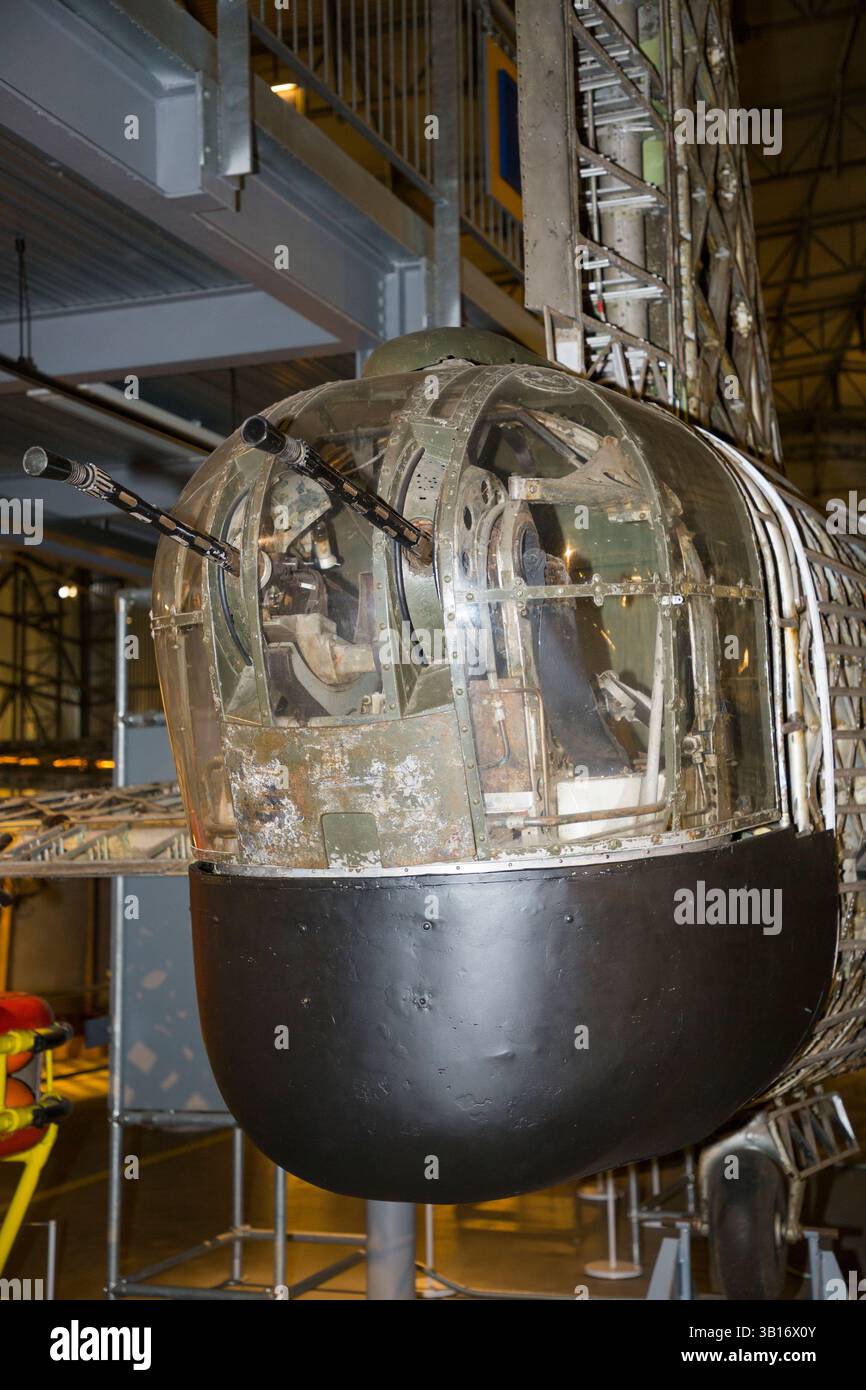 Rear tail machine gun turret on Brooklands-built Vickers Wellington ...