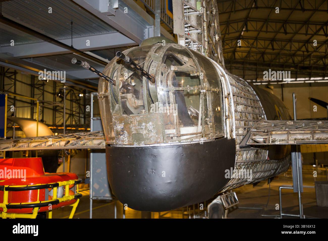 Rear tail machine gun turret on Brooklands-built Vickers Wellington ...