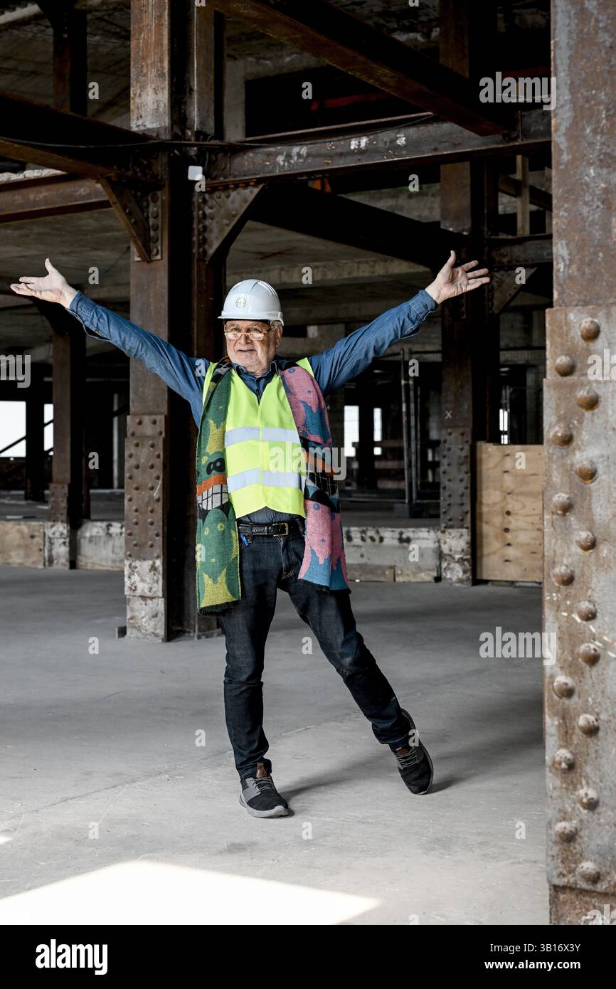 Antwerp, Belgium. 25th Apr, 2025. Katoen Natie CEO Fernand Huts poses ...