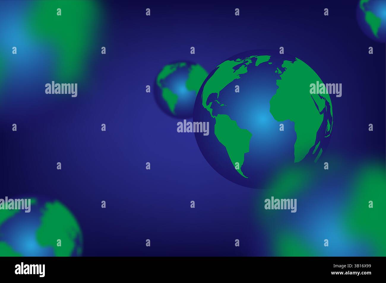 Multiverse 3D Globe flying technology background, The world is placed ...