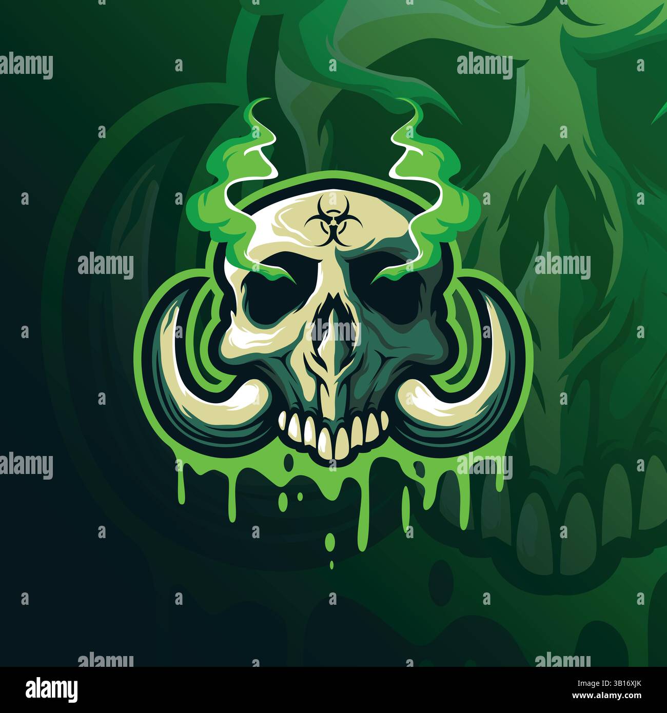 toxic mascot logo design vector with modern illustration concept style for badge, emblem and t ...