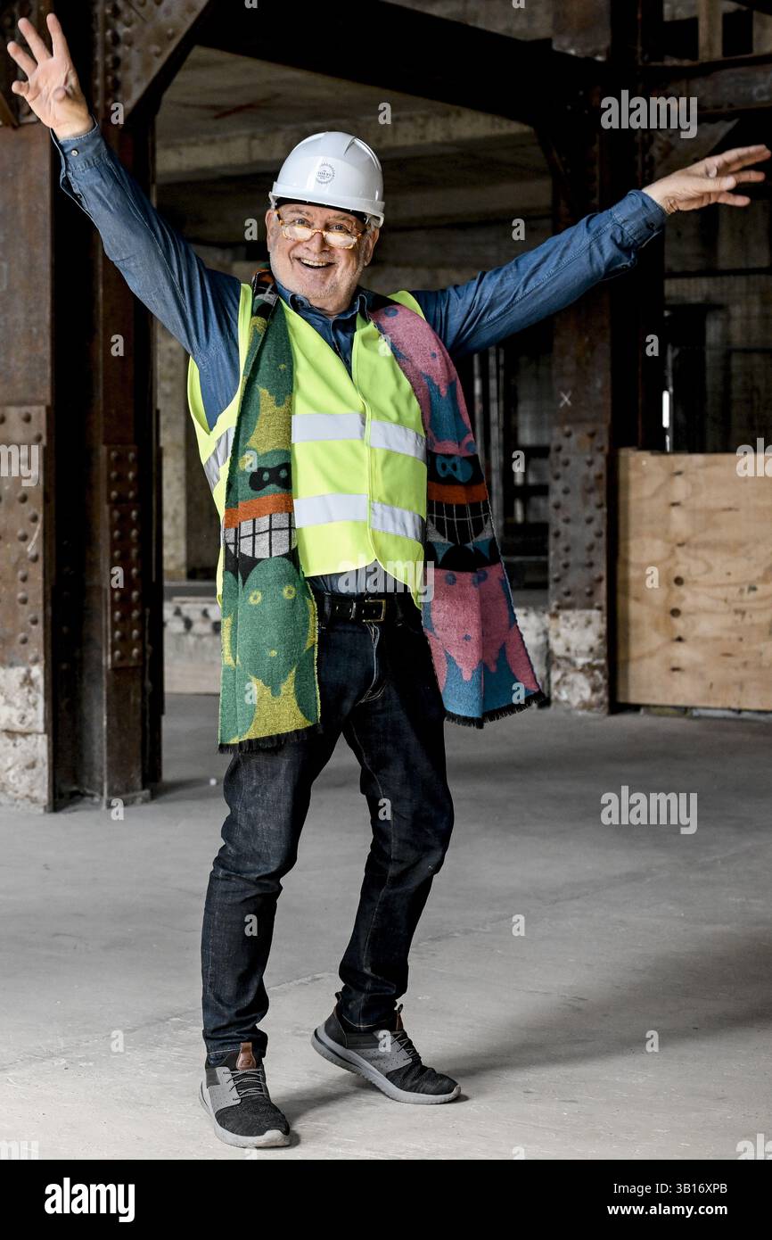 Antwerp, Belgium. 25th Apr, 2025. Katoen Natie CEO Fernand Huts poses ...
