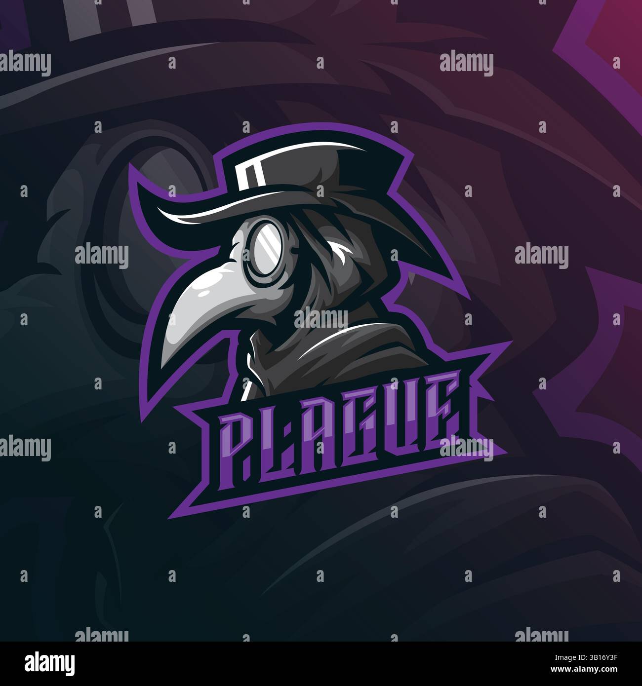 plague doctor mascot logo design vector with modern illustration ...