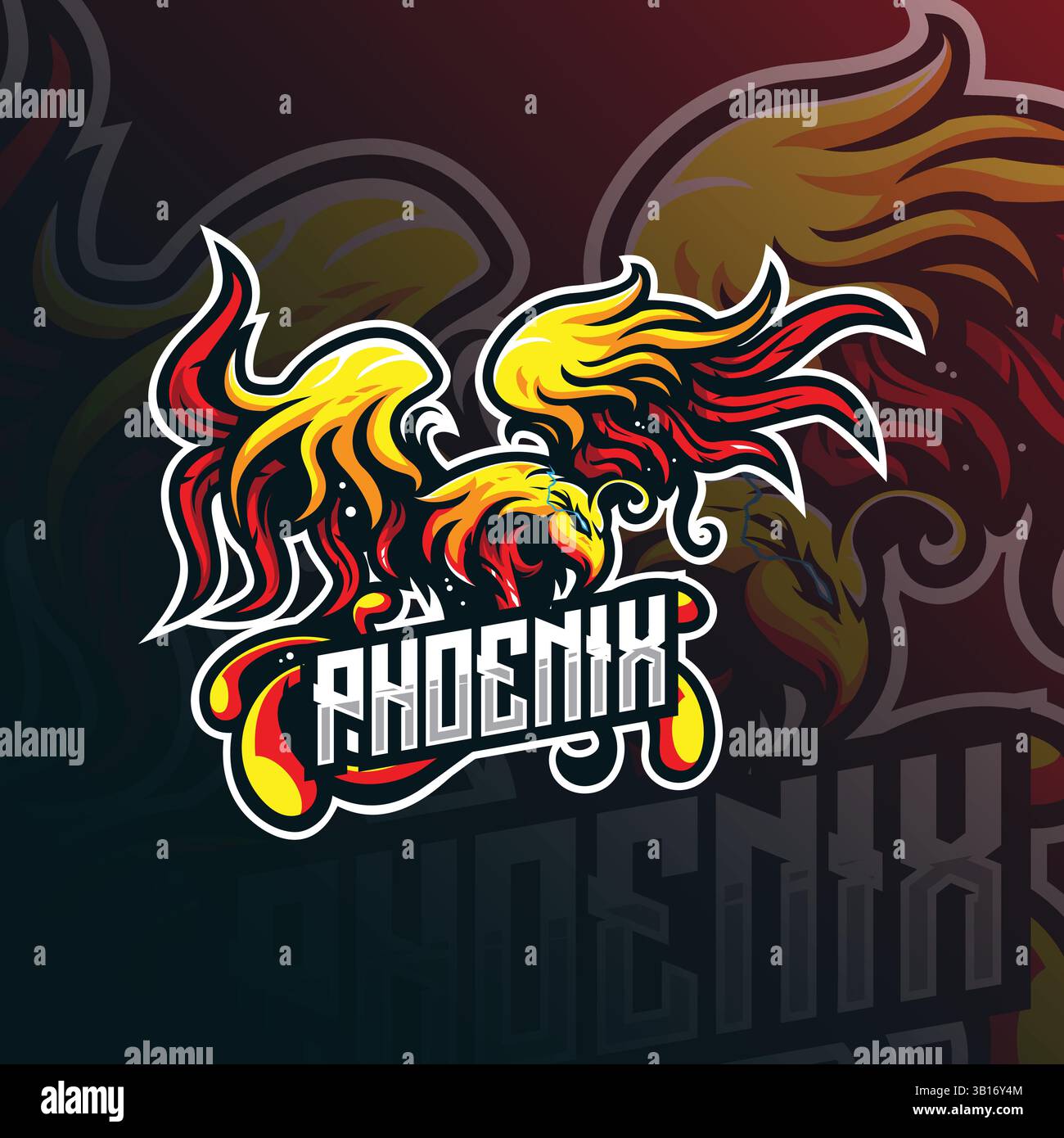 phoenix mascot logo design vector with modern illustration concept ...