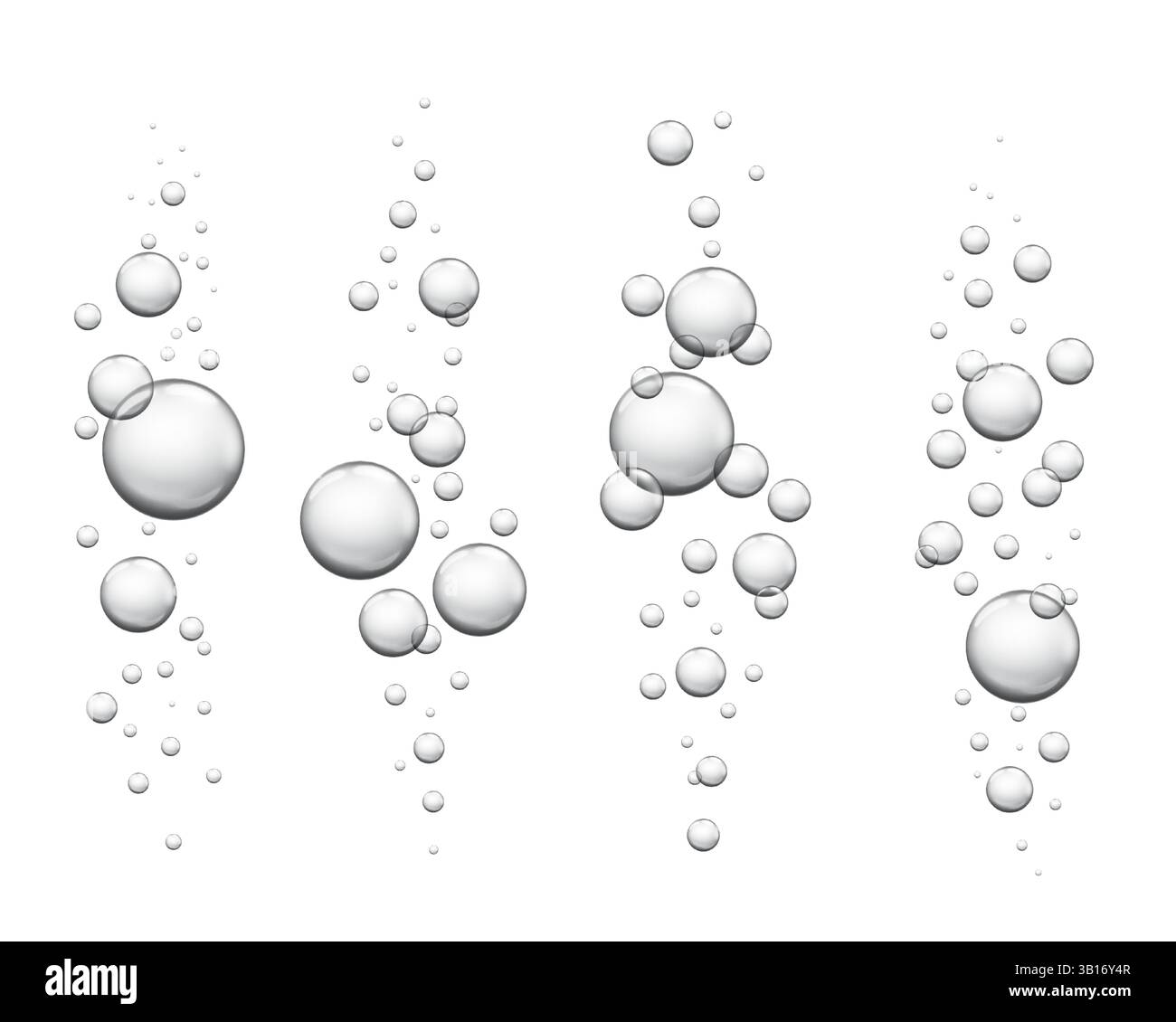 Water bubbles. Realistic fizzing underwater air bubbles popping up, fizzy drink or soda pop ...