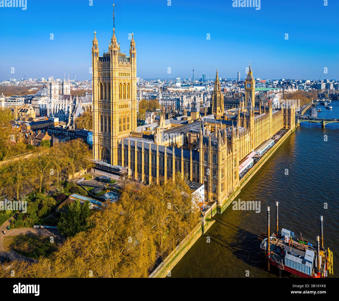 Aerial view of Big Ben in sunny morning in London, UK Stock Photo - Alamy