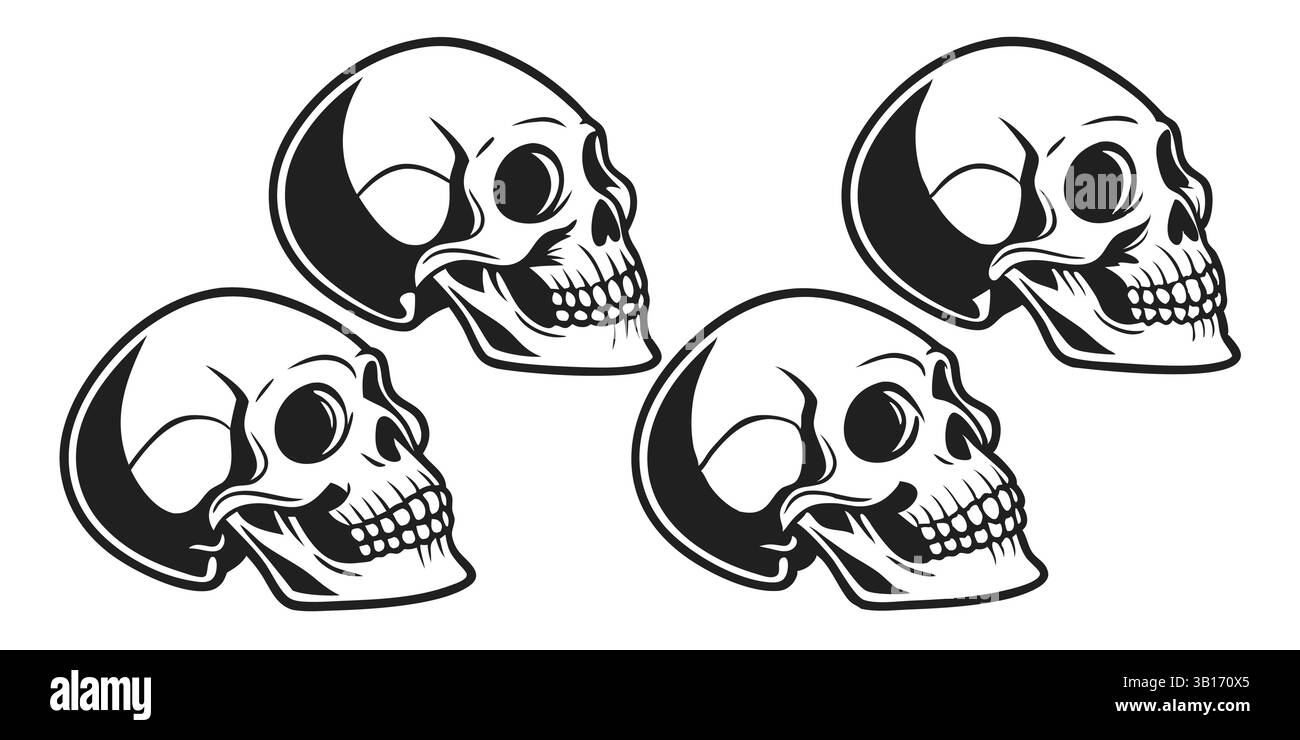 Human head side view Black and White Stock Photos & Images - Alamy