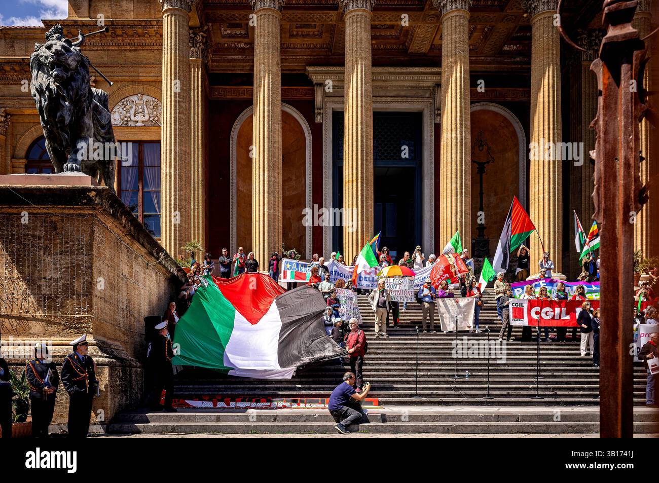 Italy s Liberation Day from nazism and fascism PALERMO, ITALY - APRIL ...