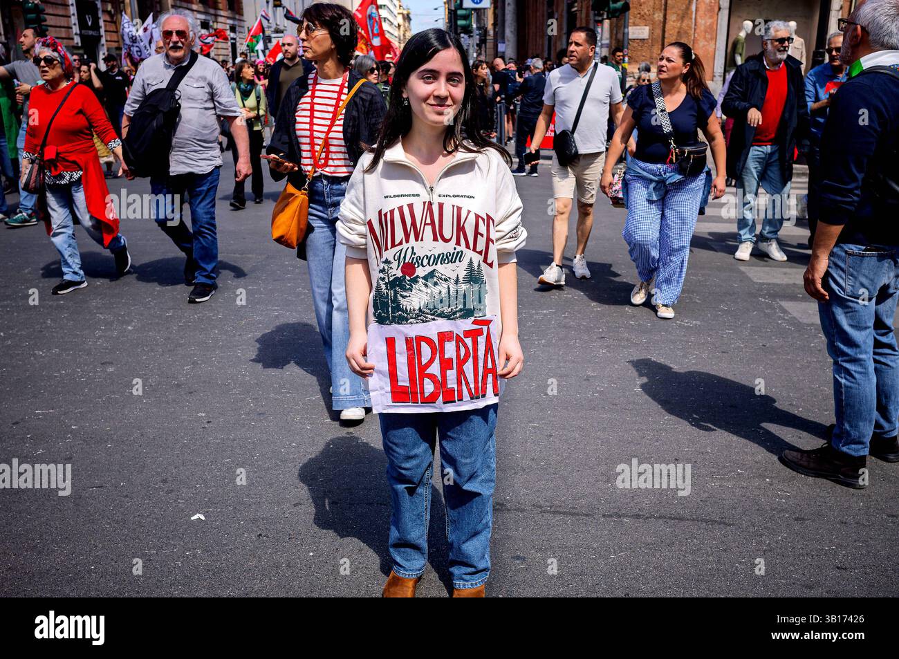 Italy s Liberation Day from nazism and fascism PALERMO, ITALY - APRIL ...