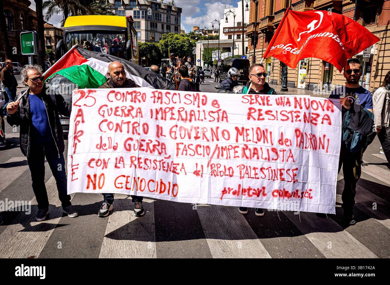 Italy s Liberation Day from nazism and fascism PALERMO, ITALY - APRIL ...