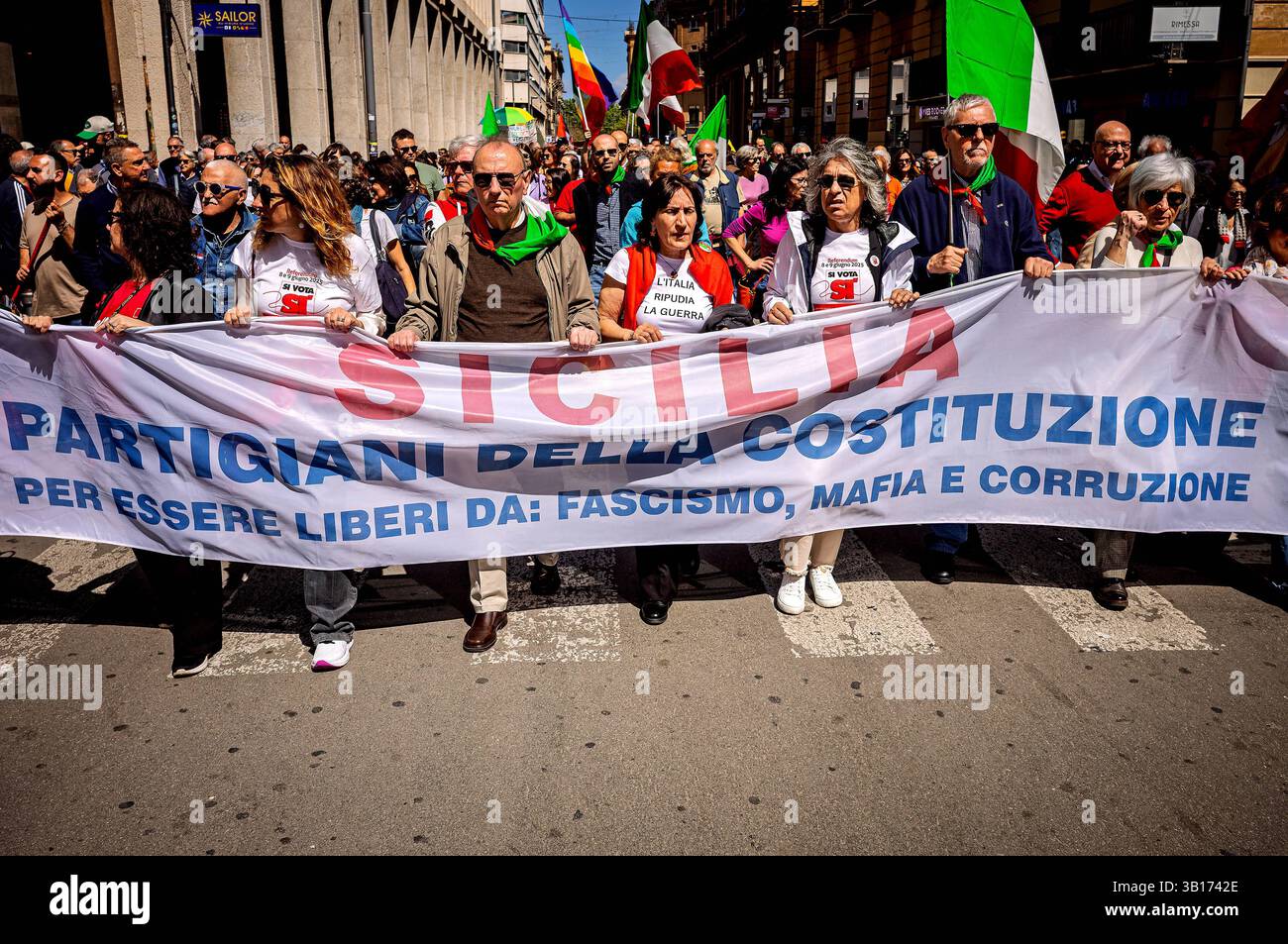 Italy s Liberation Day from nazism and fascism PALERMO, ITALY - APRIL ...