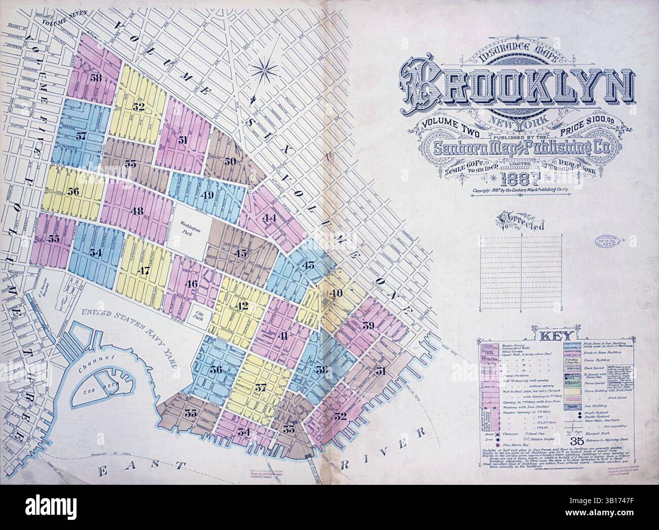 This 1887 Sanborn Map illustrates Brooklyn's streets, buildings, and ...