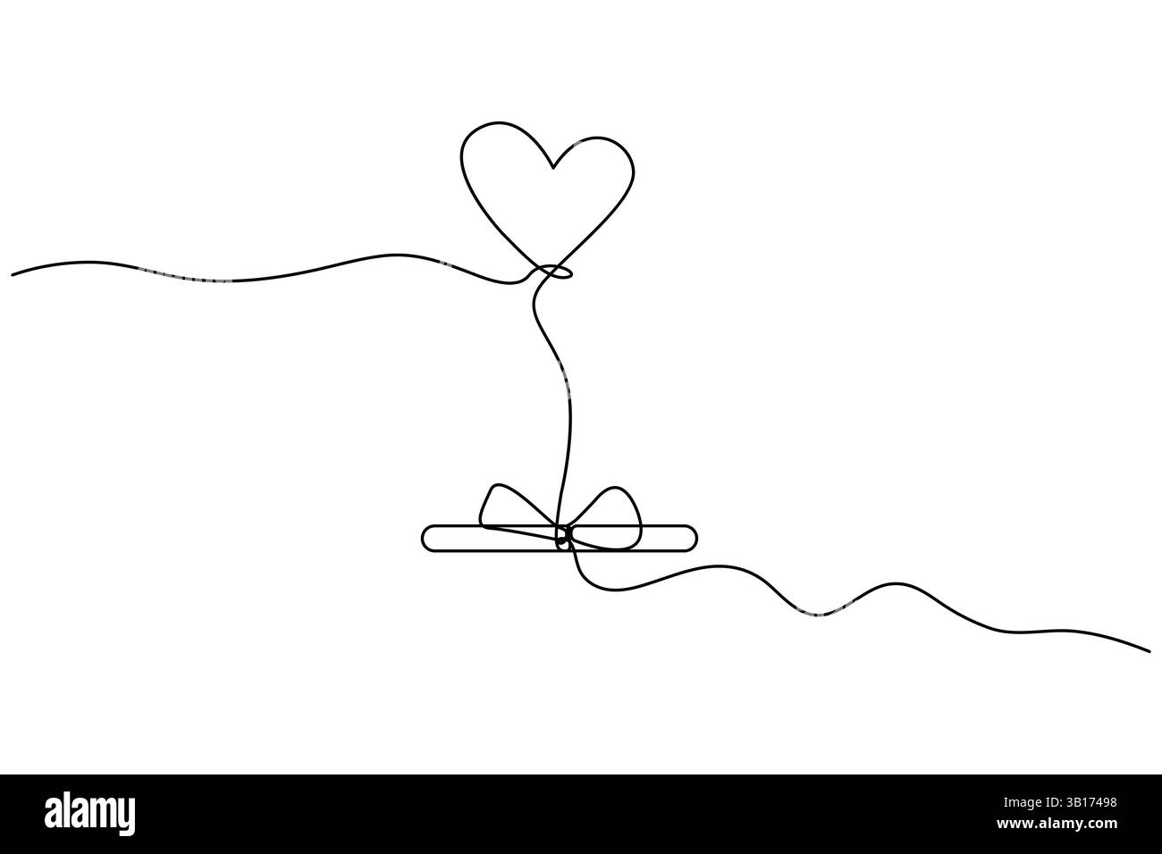 Love shape outline art Cut Out Stock Images & Pictures - Alamy
