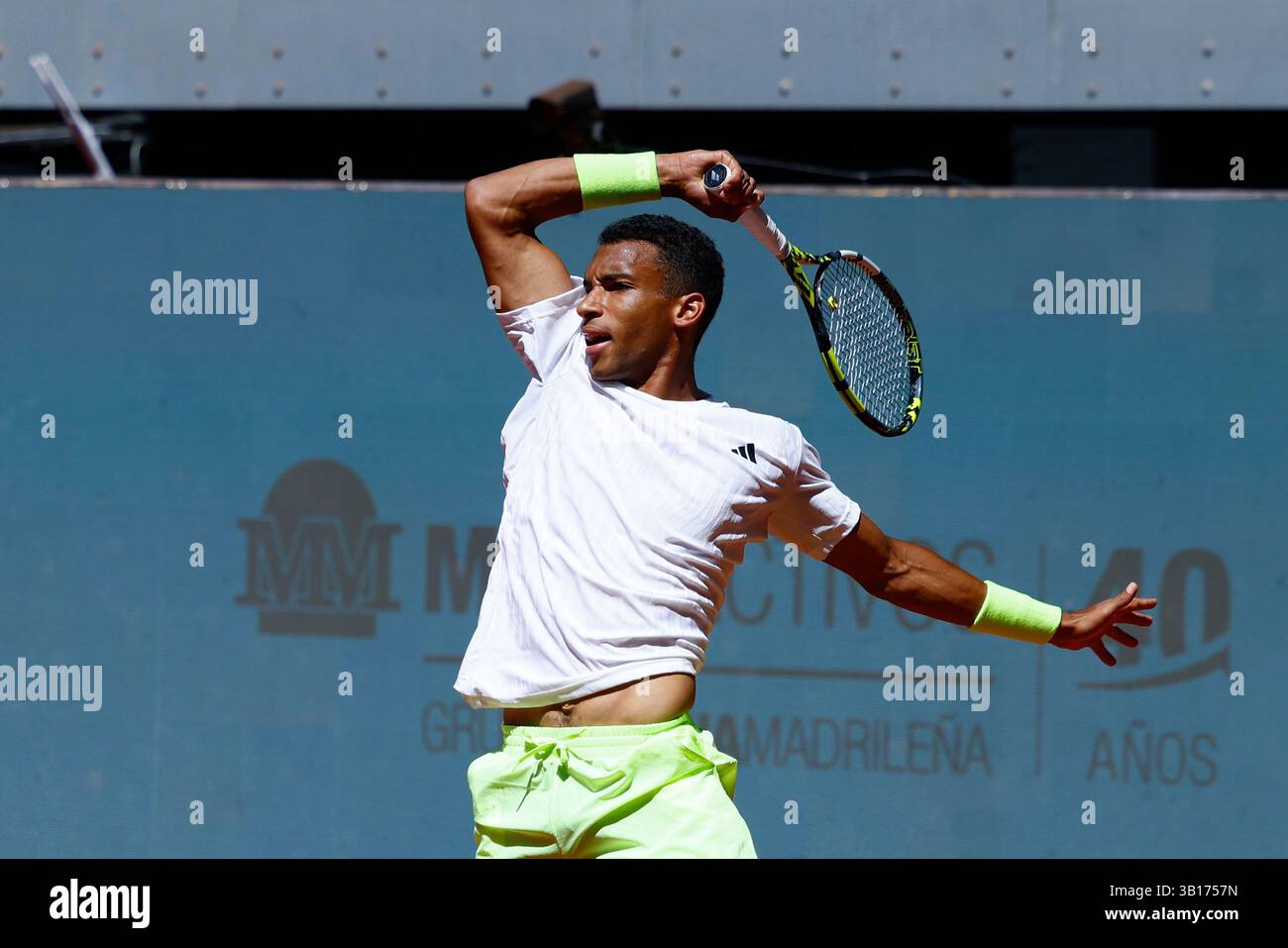 Felix Auger-Aliassime of Canada plays against Juan Manuel Cerundolo of Argentina during the ...