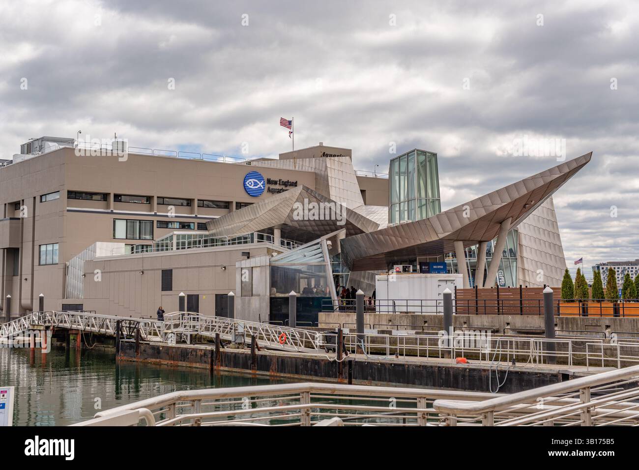 Boston, MA, US-April 16, 2025: New England Aquarium known for it's ...