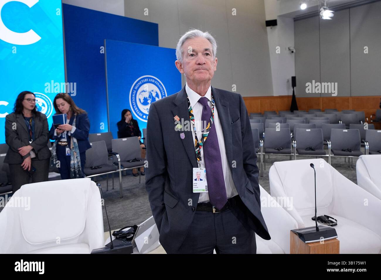 Washington, United States. 25th Apr, 2025. Federal Reserve Chairman ...