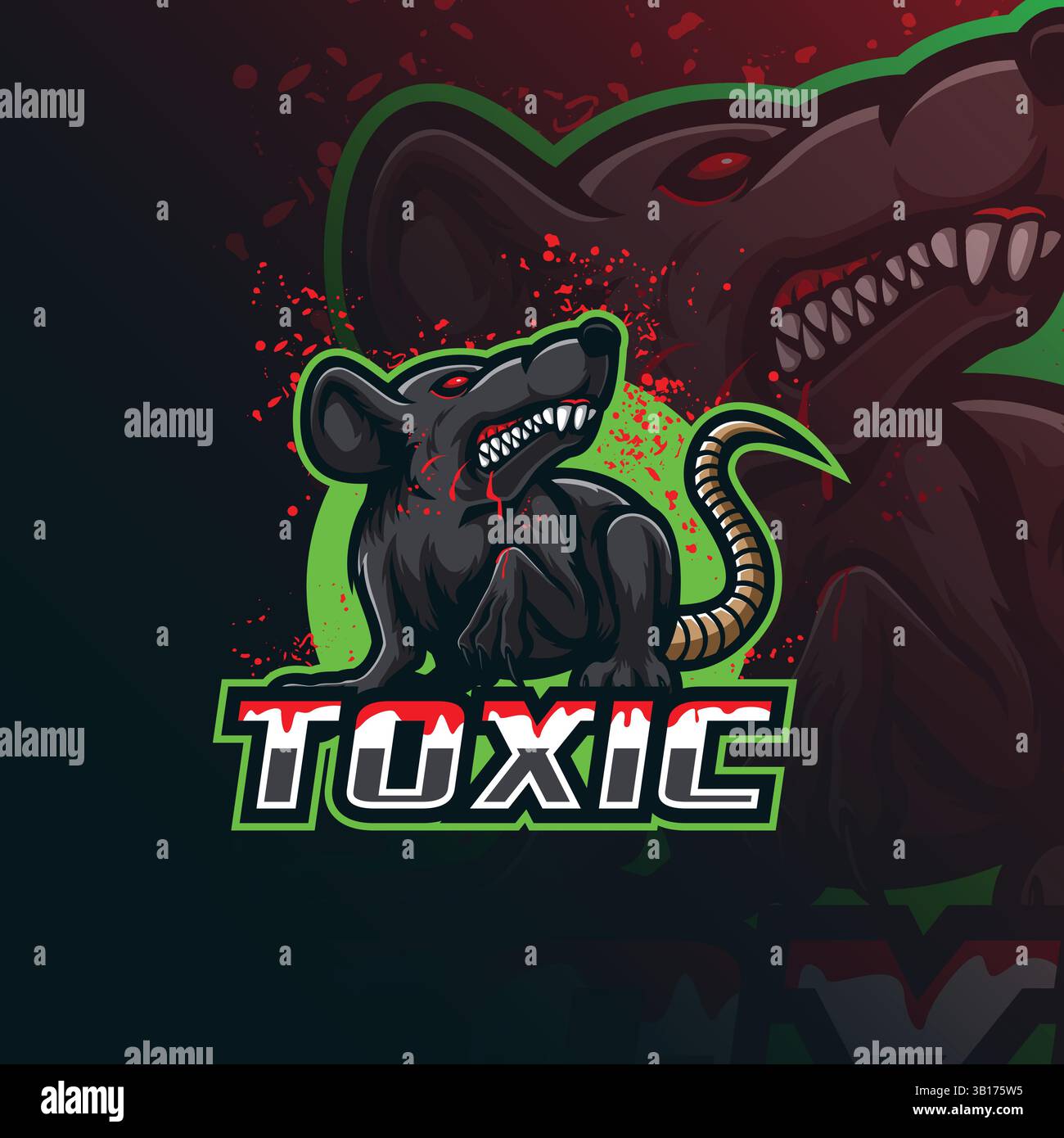 toxic mascot logo design vector with modern illustration concept style ...