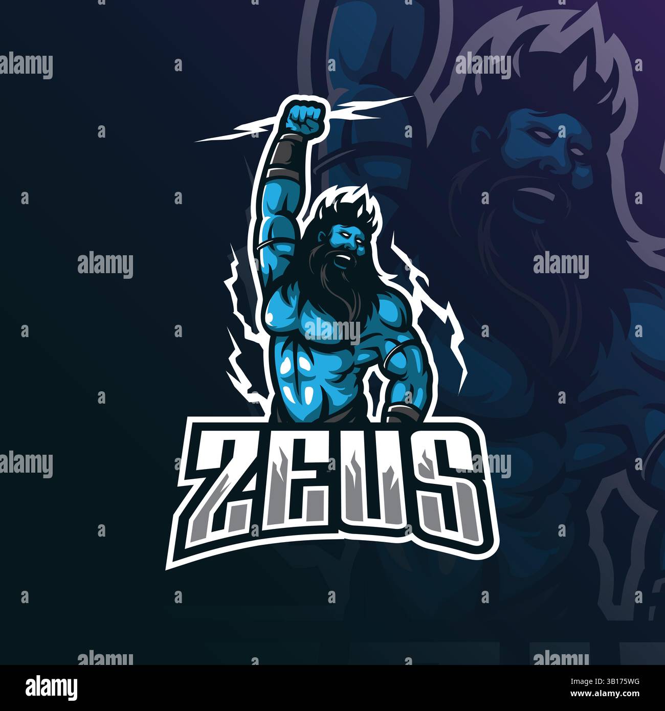 zeus mascot logo design vector with modern illustration concept style ...