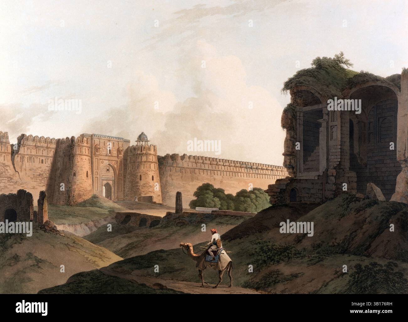 The western entrance of Shere Shah's Fort, It is situated without the ...