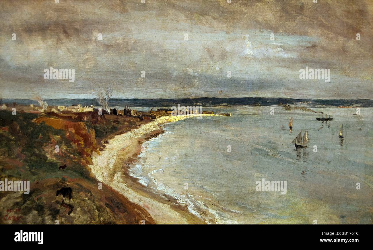 Le Havre la mer vue du haut des falaises - sea views from cliffs 1830 ...