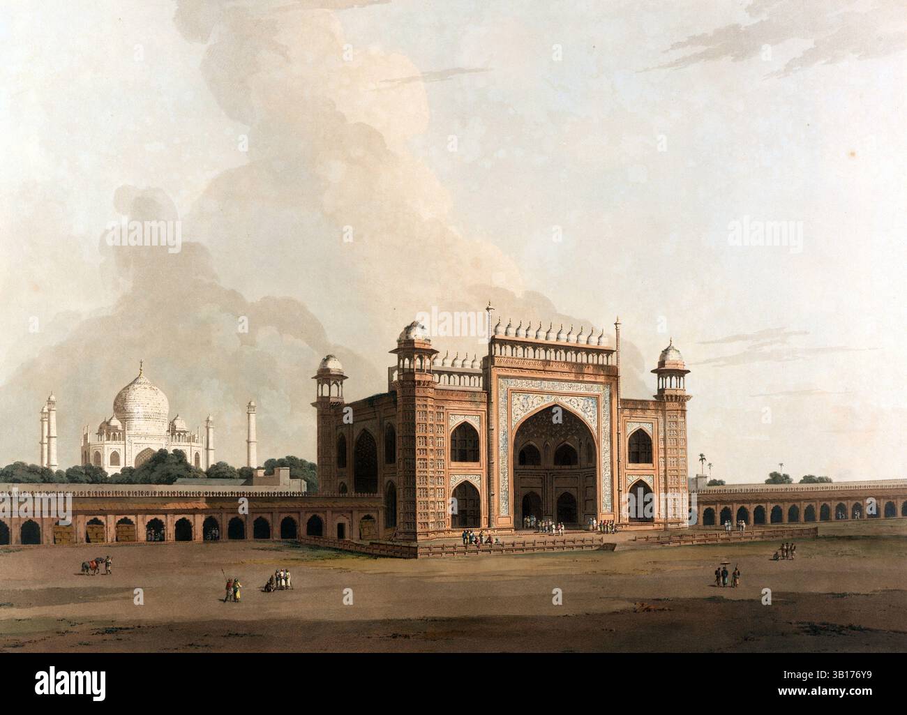 the gateway to the Taj Mahal, a mausoleum built by Emperor Shah Jehan ...