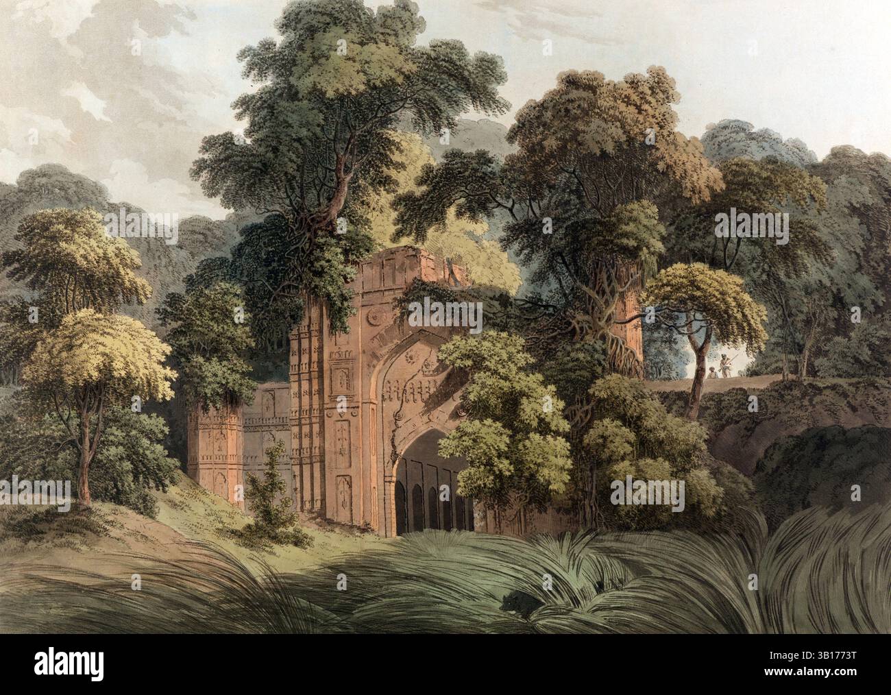 Ruins of the ancient city of Gour, in the northern plains of West ...