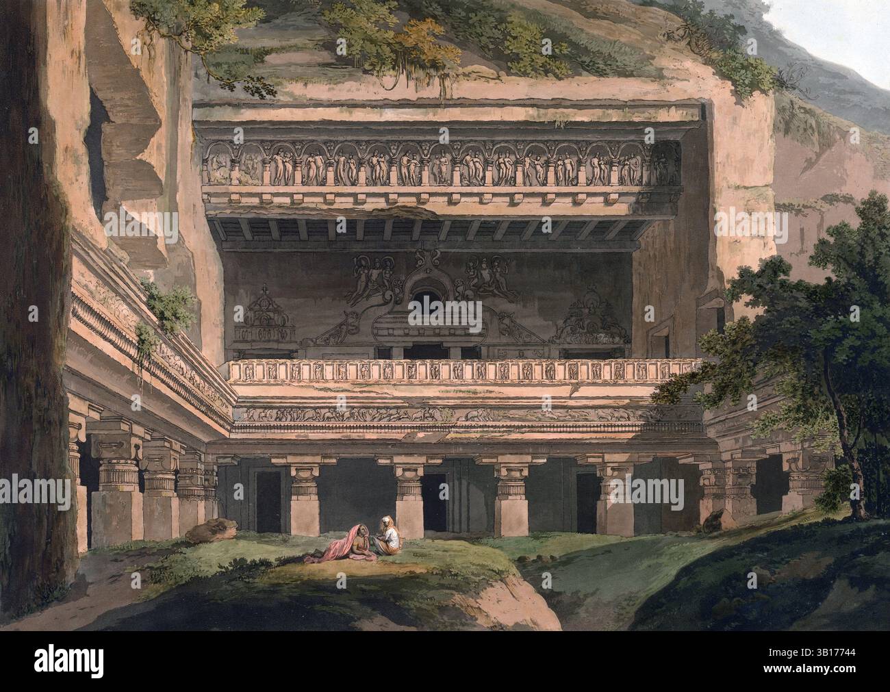 Viswakarma, exterior view. The cave, known as Vishvakarma (named after ...