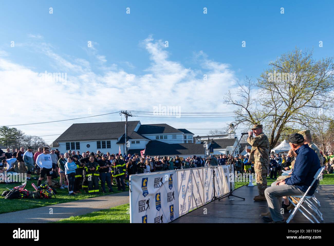 Beginning ceremony for Tough Ruck 2025, an annual marathon and charity ...